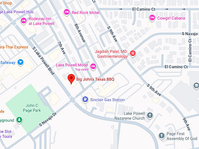 16. big john’s texas bbq map