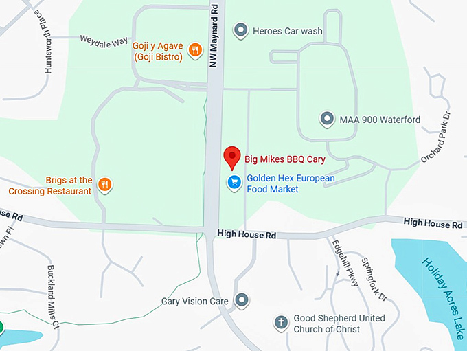 16. big mikes bbq cary map