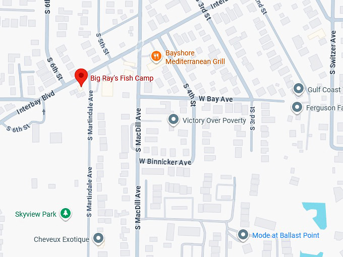 16. big ray's fish camp map