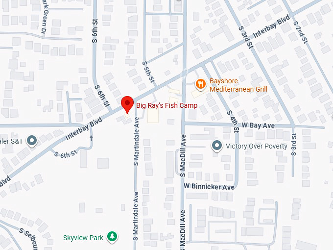 16. big ray&rsquo;s fish camp map