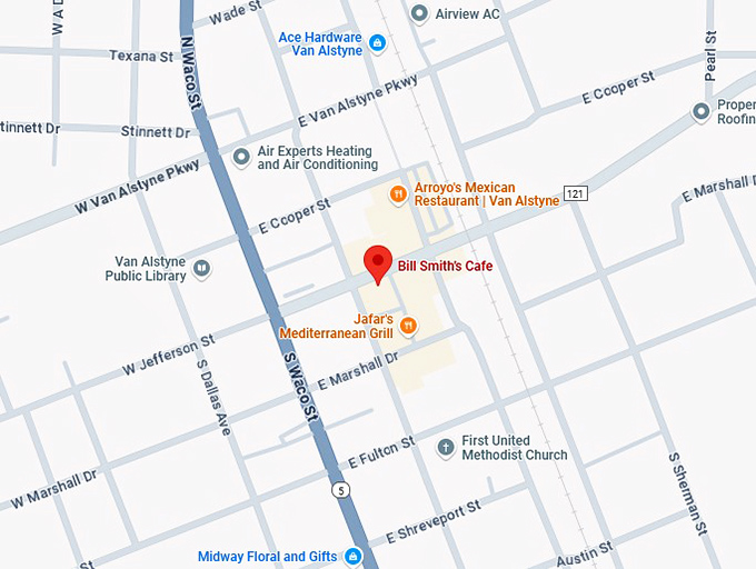 16. bill smith&rsquo;s cafe map