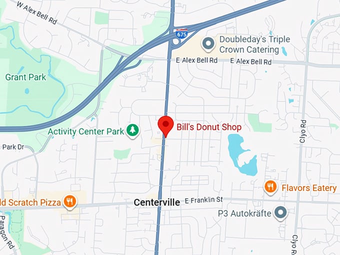 16. bill's donut shop map