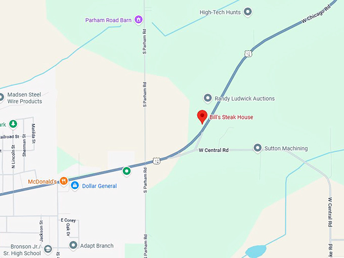 16. bill&rsquo;s steak house map