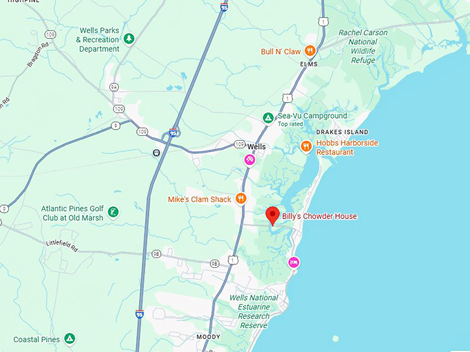 16. billy's chowder house map