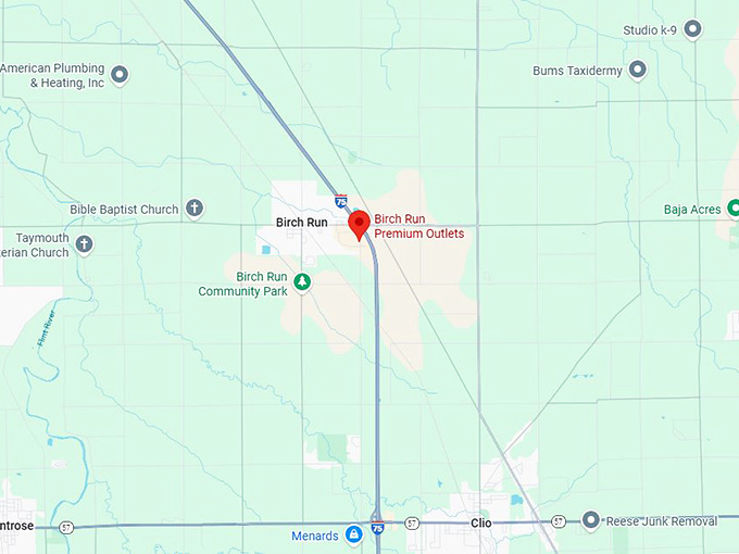 16. birch run premium outlets map