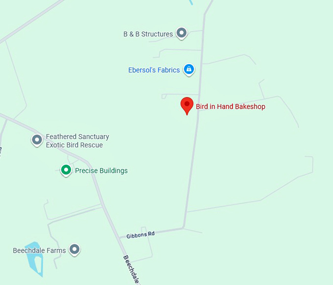 16. bird in hand bakeshop map