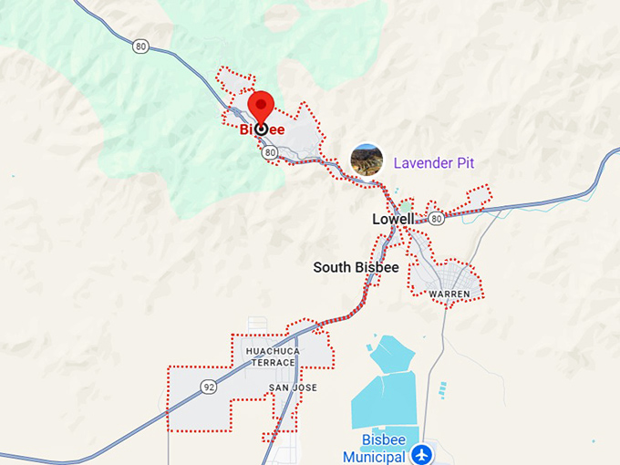 16. bisbee, az map