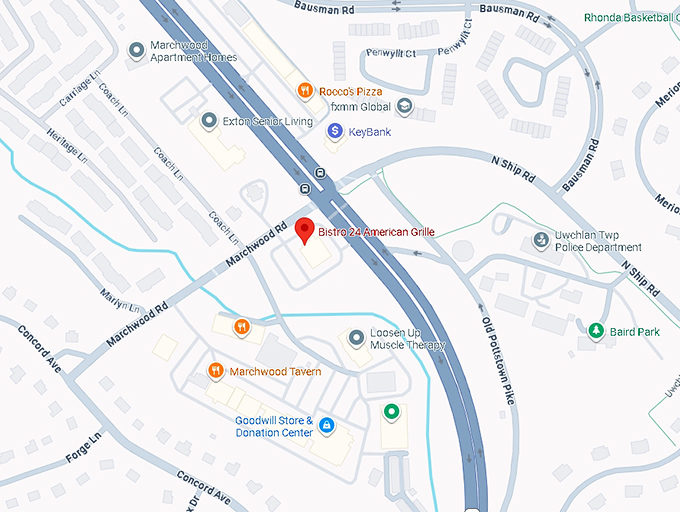 16. bistro 24 american grille map