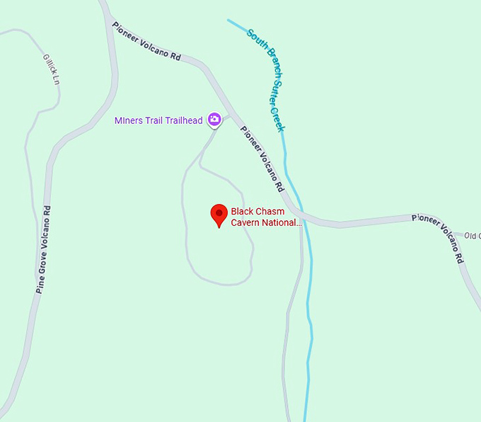 16. black chasm cavern national natural landmark map