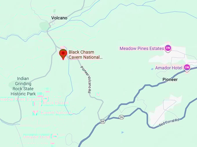 16. black chasm cavern national natural landmark map