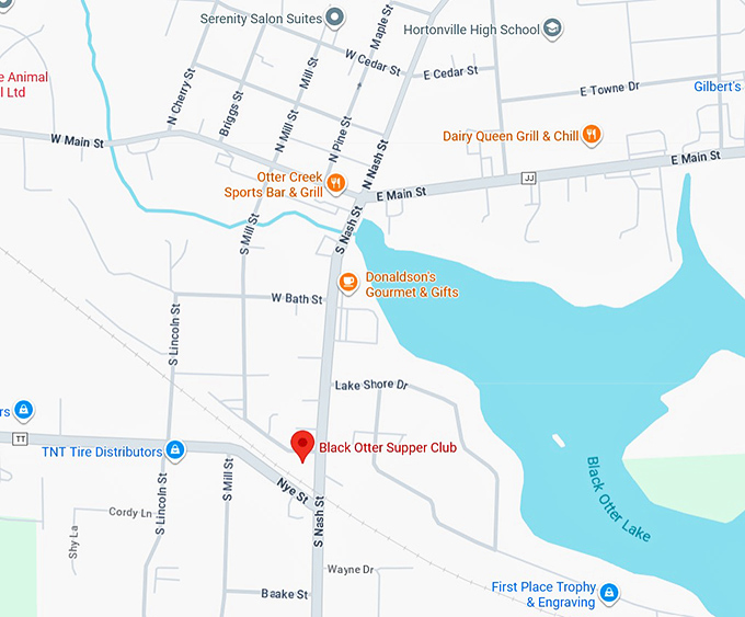 16. black otter supper club map