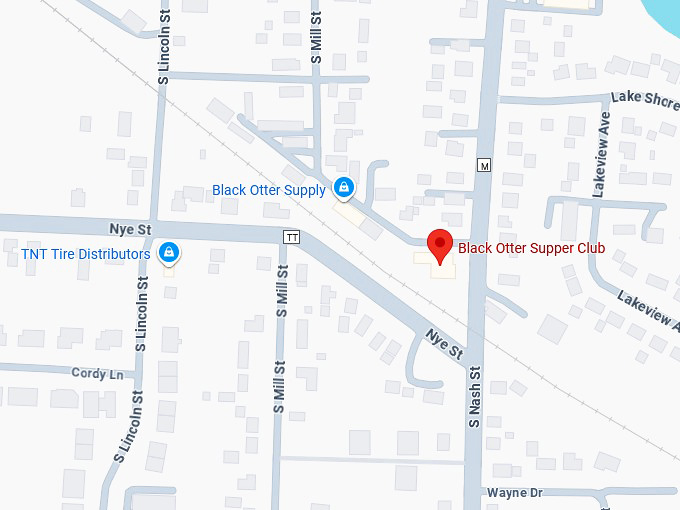 16. black otter supper club map