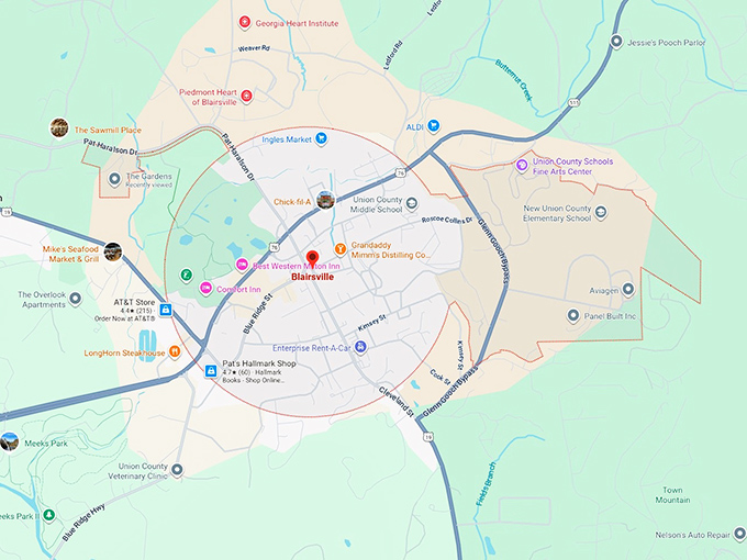 16. blairsville, ga map