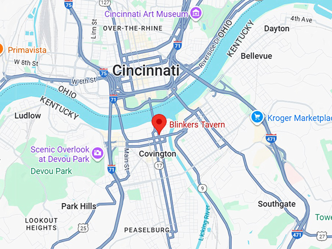 blinkers tavern map