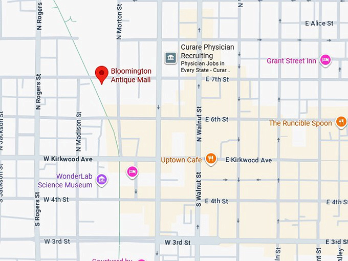 16. bloomington antique mall map