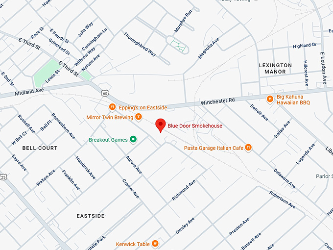 16. blue door smokehouse map