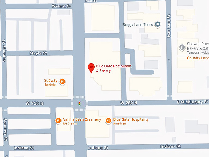 16. blue gate restaurant & bakery map