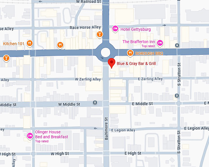 16. blue & gray bar & grill map