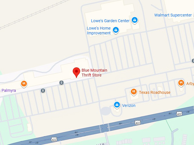 16. blue mountain thrift store map