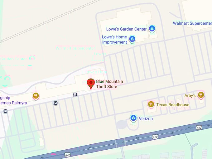 16. blue mountain thrift store map