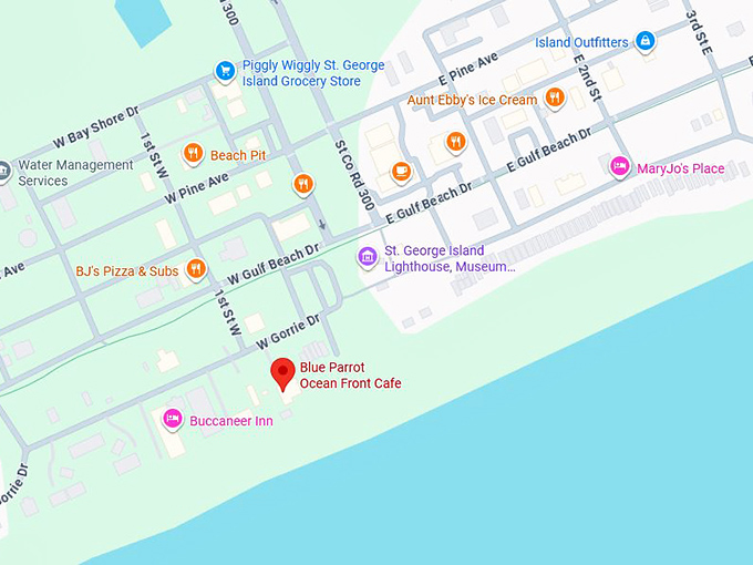 16. blue parrot ocean front cafe map