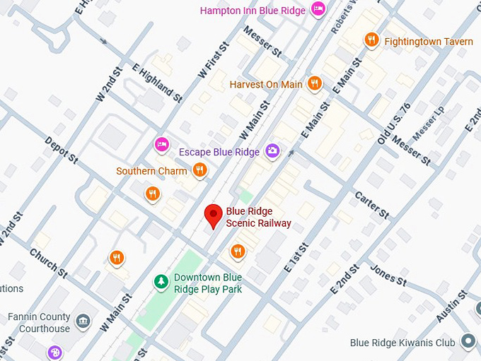 16. blue ridge scenic railway map