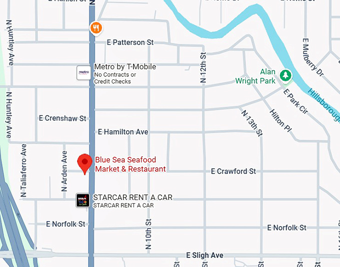 16. blue sea seafood market & restaurant map