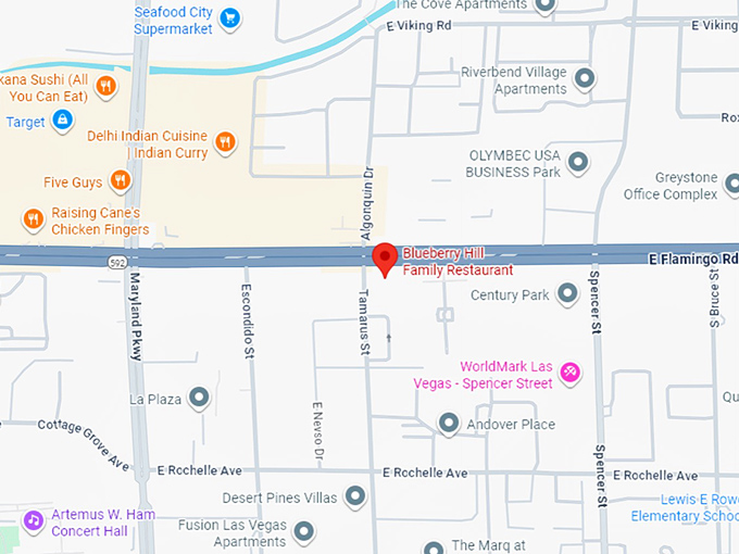 16. blueberry hill family restaurant map