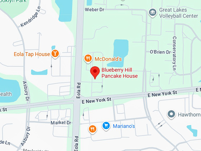 16. blueberry hill pancake house map