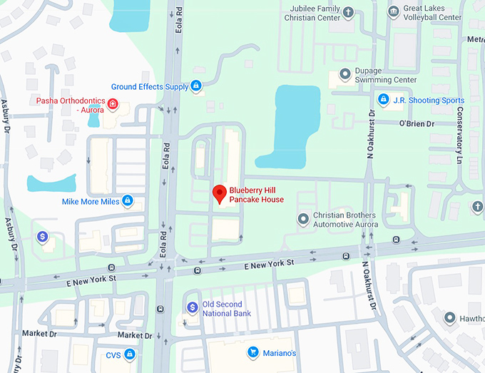 16. blueberry hill pancake house map