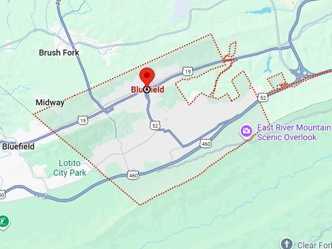 16. bluefield, wv map