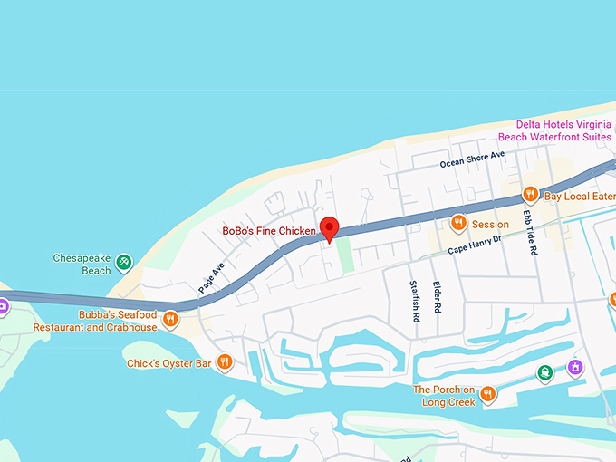 16. bobo's fine chicken map