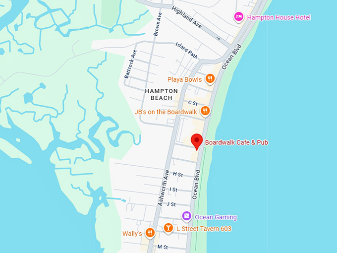 16. boardwalk cafe & pub map