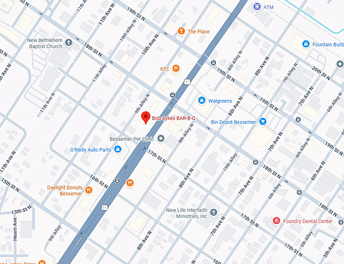 16. bob sykes bar b q map