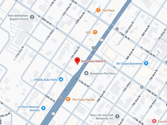 16. bob sykes bar b q map