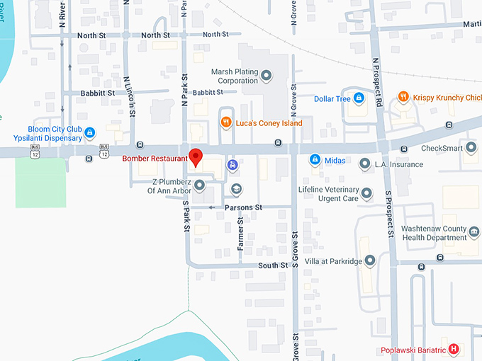 16. bomber restaurant map