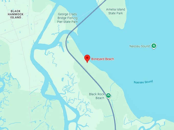 16. boneyard beach map