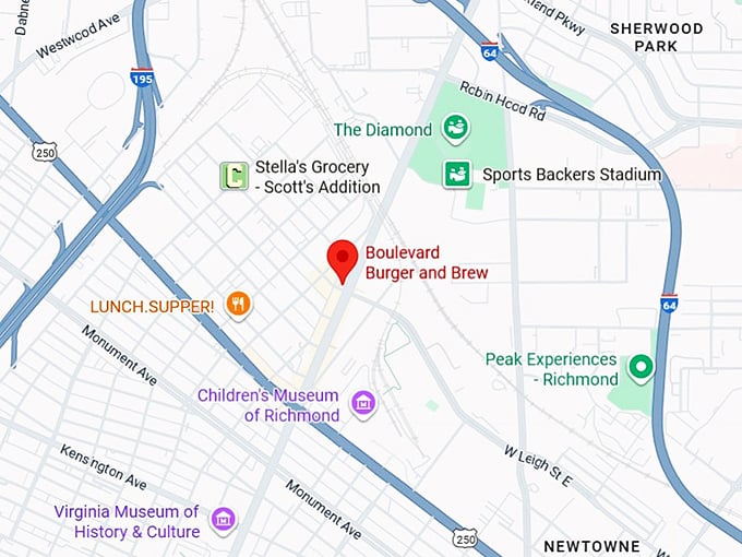 16. boulevard burger and brew map