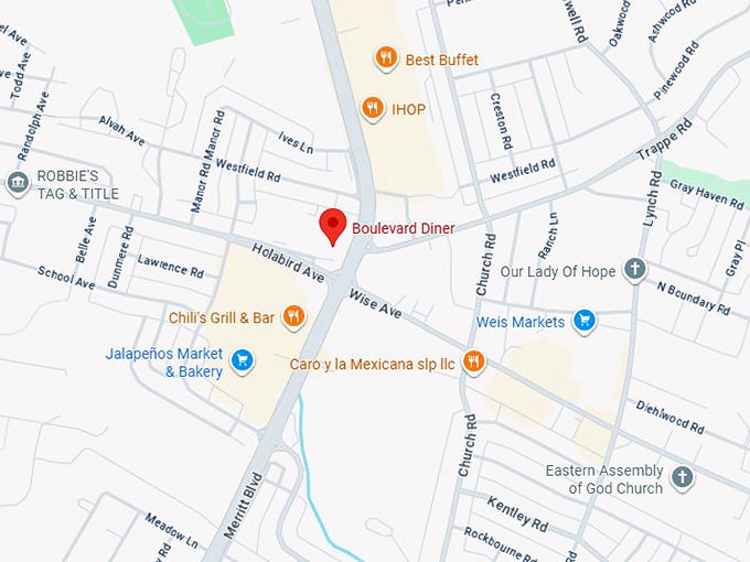 16. boulevard diner map