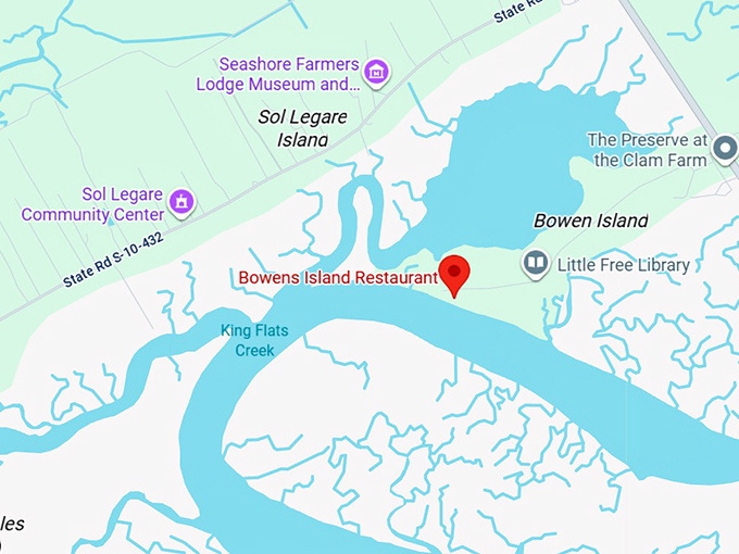 16. bowens island restaurant map