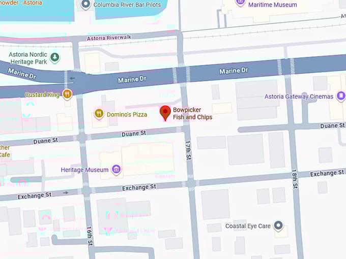 16. bowpicker fish and chips map