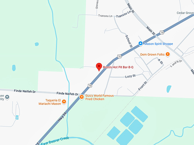 16. bozo's hot pit bar b q map