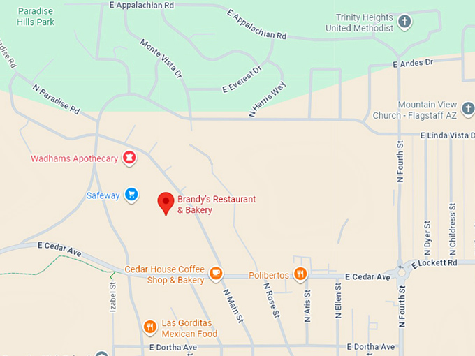 16. brandy’s restaurant & bakery map