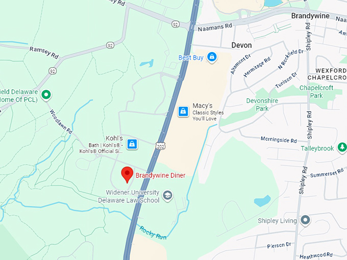 16. brandywine diner map