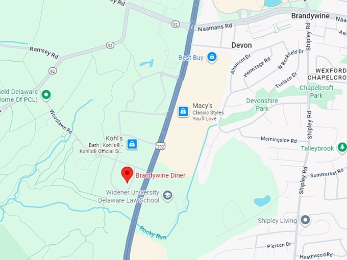 16. brandywine diner map