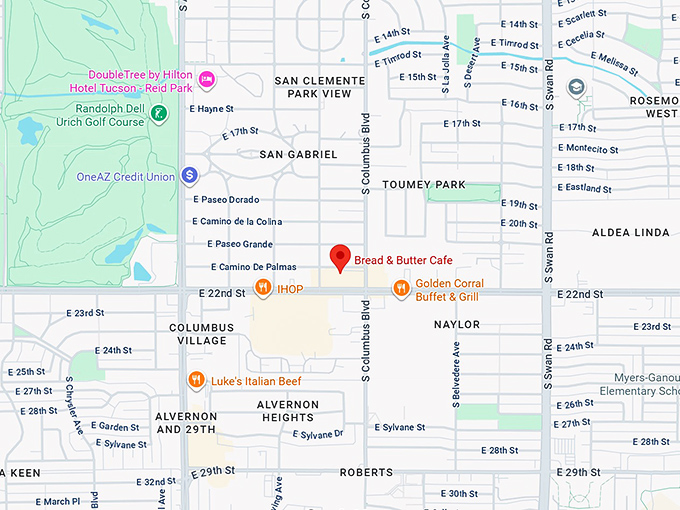 16. bread & butter café map