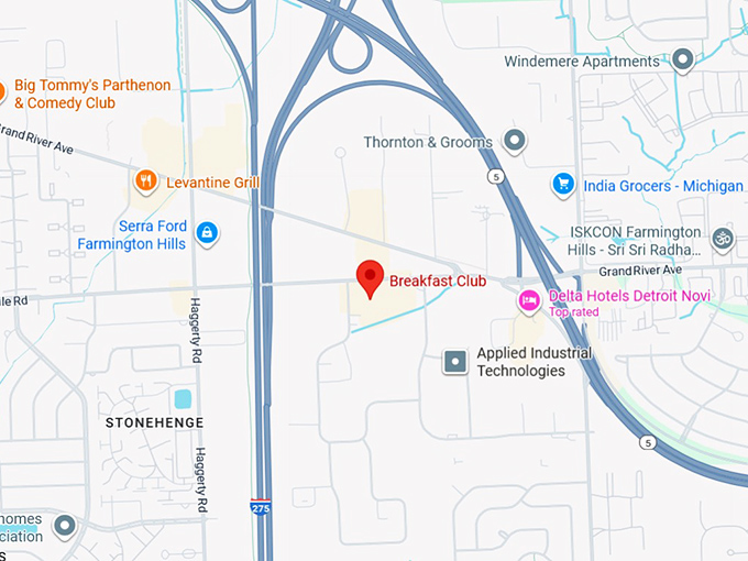 16. breakfast club map