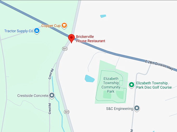 16. brickerville house restaurant map