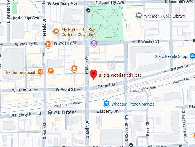 16. bricks wood fired pizza map