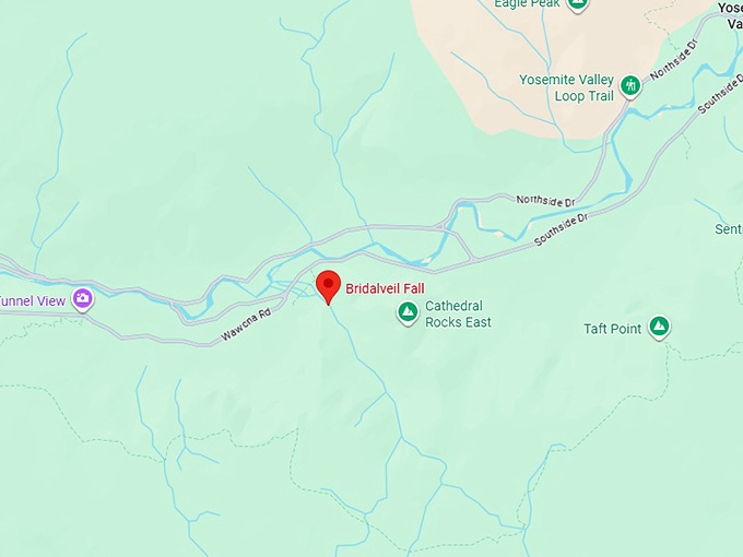 16. bridalveil fall map